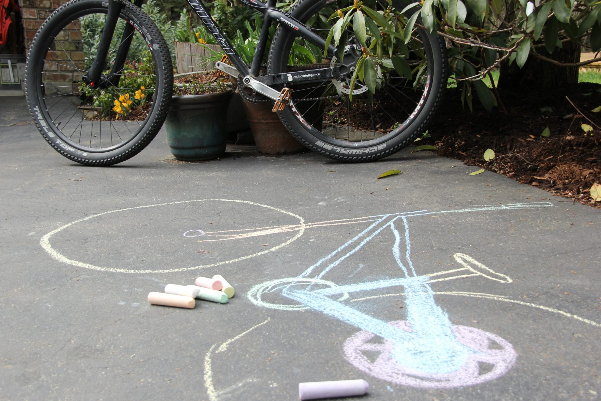 Draw a Bike With Driveway Bike Tracing | Escape Adventures